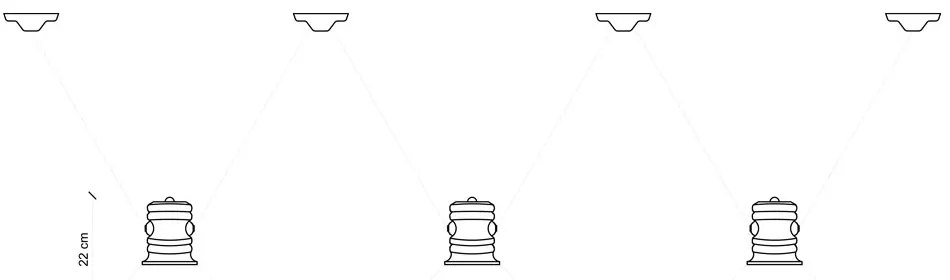 Ferroluce Závěsné retro svítidlo INDUSTRIAL, v. 22 cm, 3xE27 Barva: Šedá