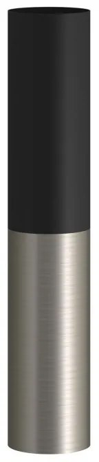 creative cables Tub-e14, bodový dvojitý kovový válec - stínidlo s objímkou E14 a s kroužky pro stínidlo Barva komponentu: Černá-Matná měď
