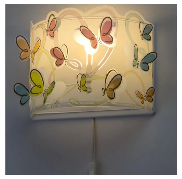 Dalber D-62148 - Dětské nástěnné svítidlo BUTTERFLY 1xE27/60W/230V PI270