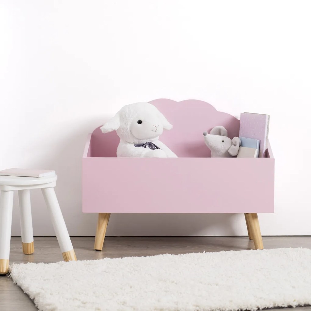 Atmosphera for Kids Úložný box na hračky 58 x 28 x 45 cm růžový