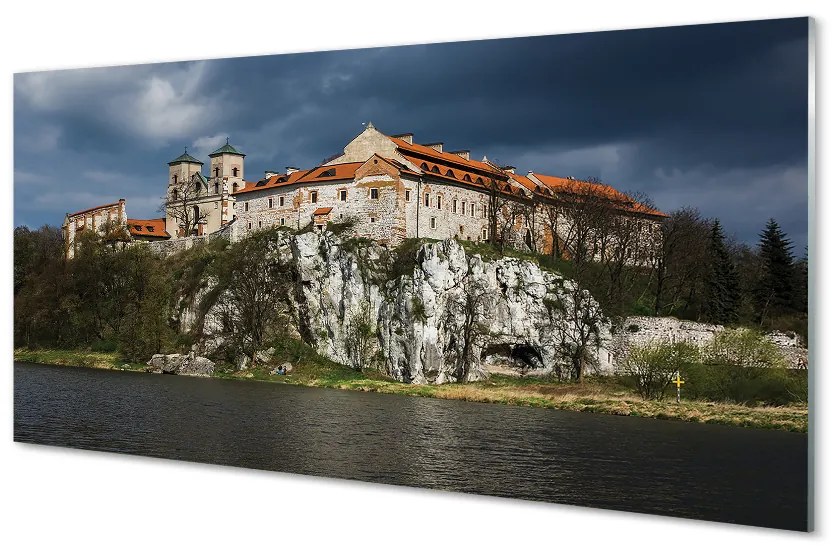 akrylový obraz Krakow castle River 140x70 cm