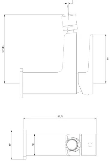OMNIRES PM7420CR - Bidetová baterie PARMA 12,25 cm lesklý chrom
