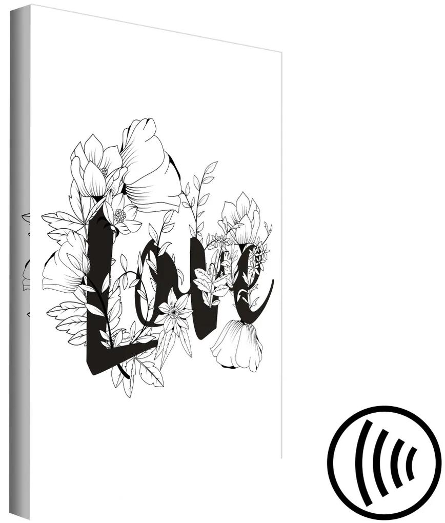 Obraz Láska v květech (1 panel) vertikální