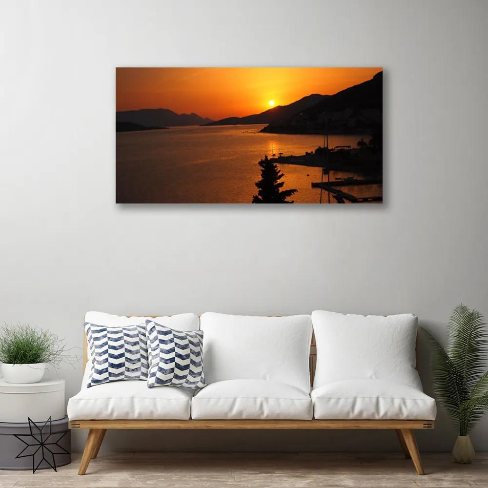 Obraz na plátně Moře Hory Krajina 125x50 cm