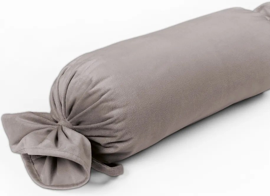 Biante Sametový polštář válec bonbon Velvet Premium SVP-015 Latte 15x60 cm