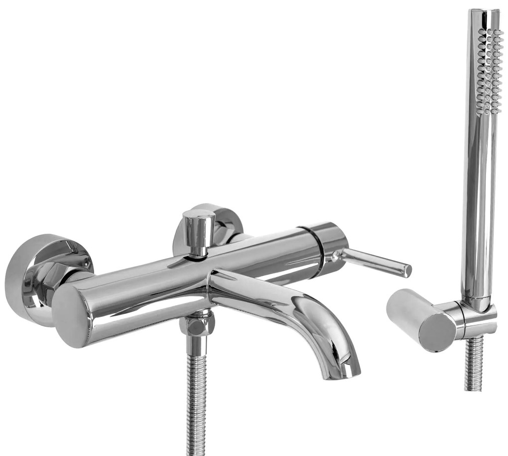 Rea Lungo - vanová baterie + ruční sprchový set, chrom, REA-B6641
