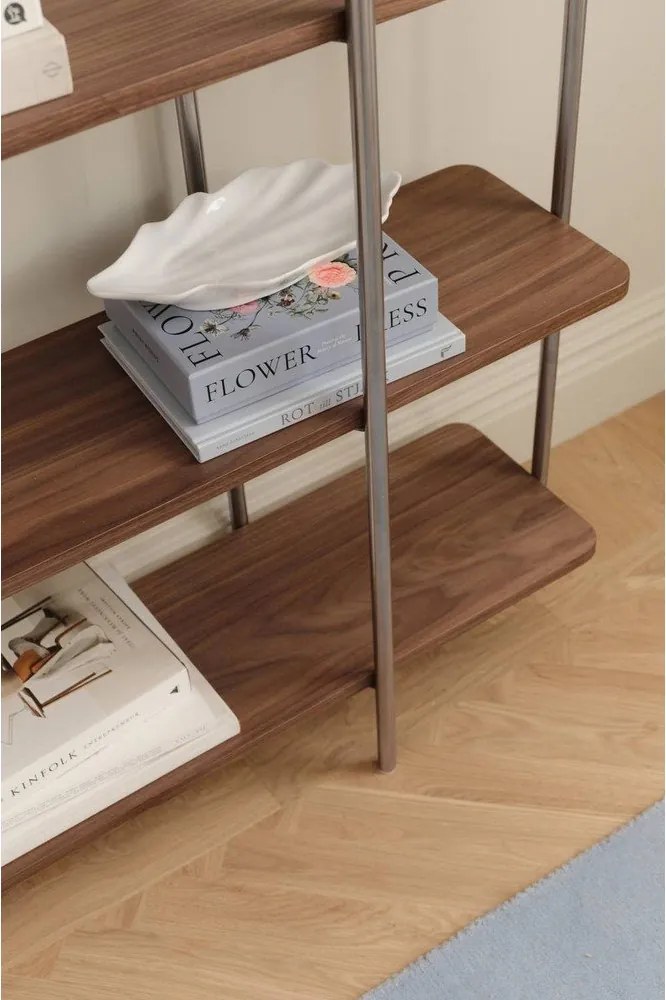 Regál v dekoru ořechu v tmavě přírodní barvě 120x120x30 cm Lyllo – Ellos Home