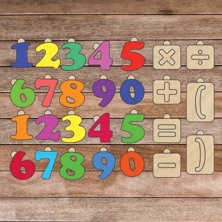 Dřevěná montessori smyslová pomůcka - Matematika | SENTOP H017