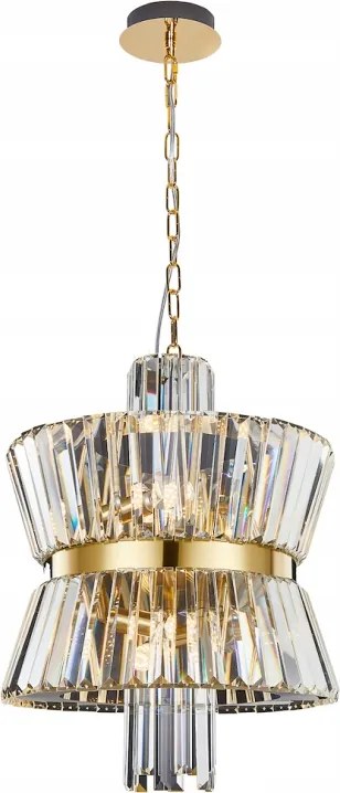 Milagro Lustr Aurelia Gold 8xE14 Křišťálová lampa 1 ks