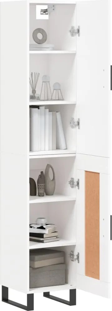 Skříň highboard bílá 34,5 x 34 x 180 cm kompozitní dřevo 3199129
