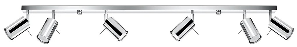 Bodové svítidlo Ring, 6x chromové kovové stínítko, (možnost polohování)