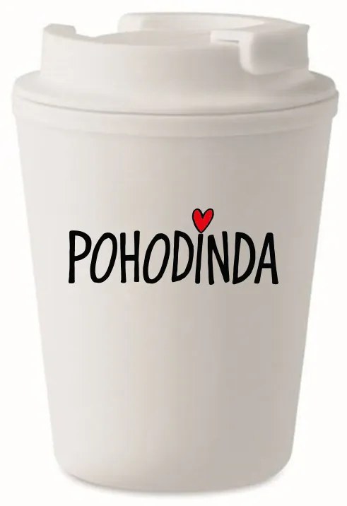POHODINDA - bílý termohrnek 300 ml