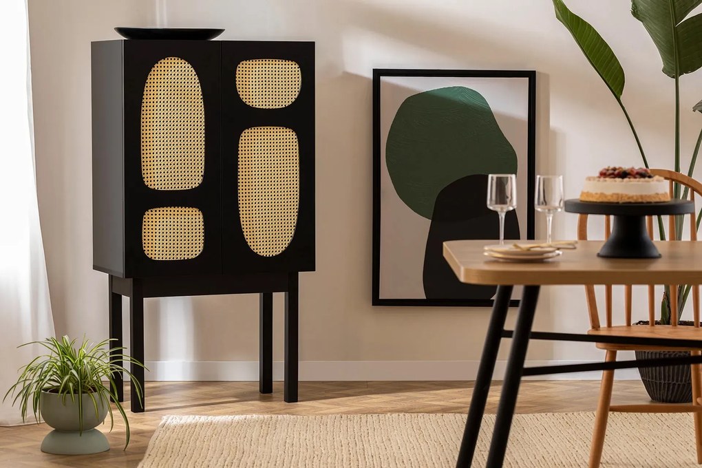 Kalune design Příborník SIMONA černý