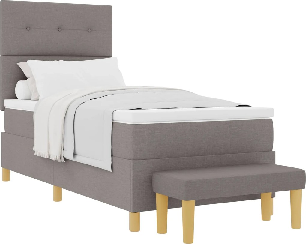 Postel s boxspringem s polštářem Taupe 200 x 100 cm textil 3344279