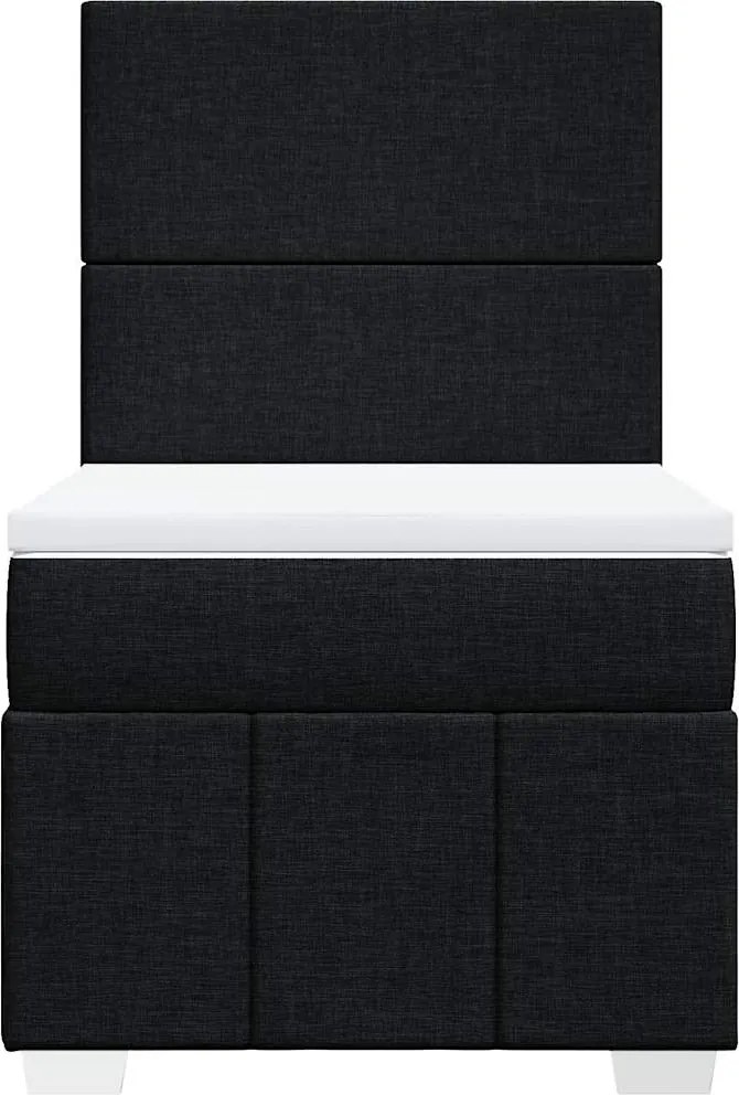 Box spring postel s matrací černá 80 x 200 cm textil 3293790