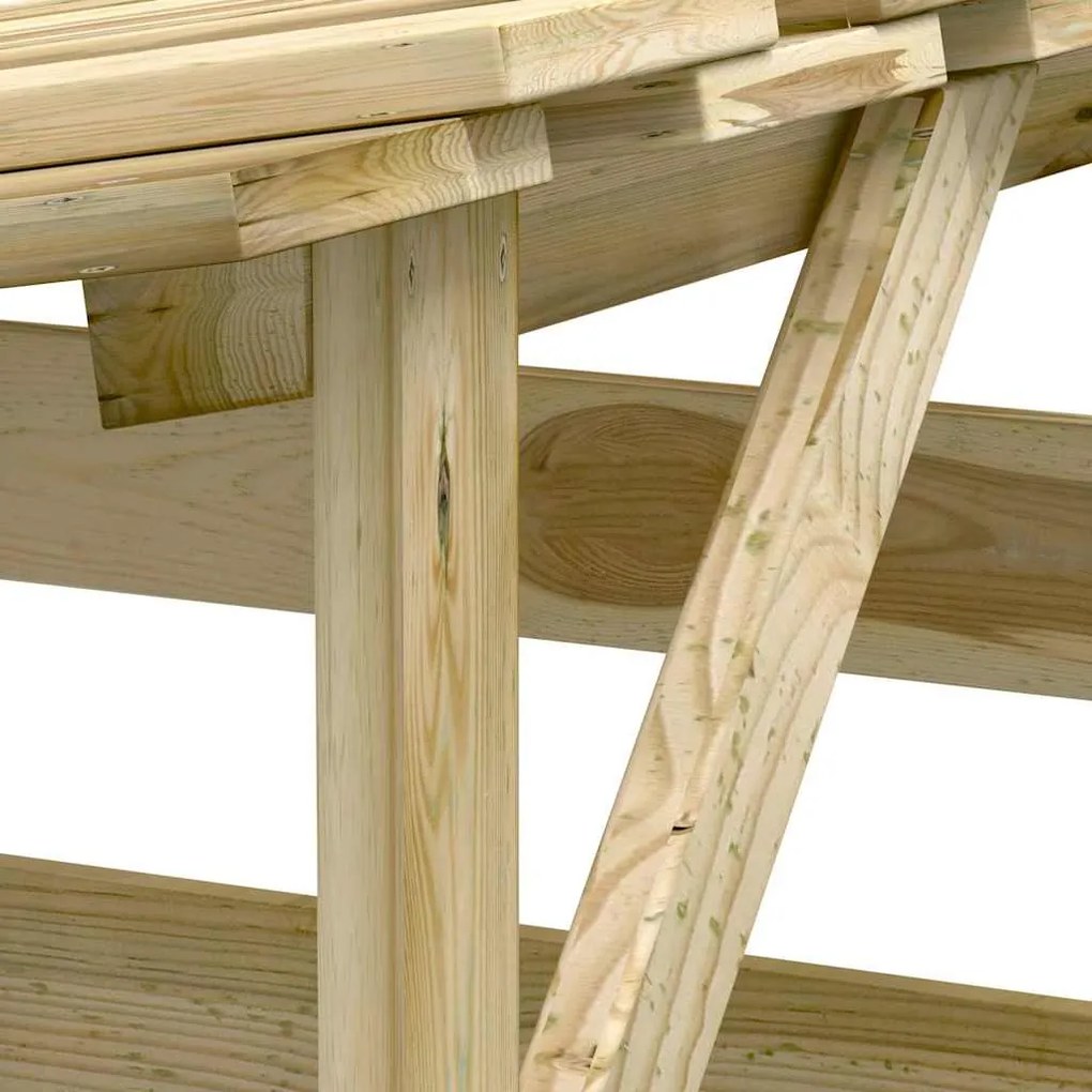 Pergoly se střechou 4 ks 100x90x200 cm impregnovaná borovice 3096650