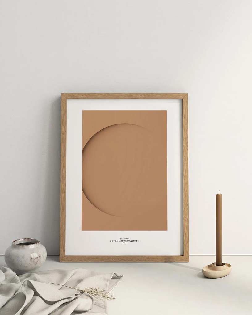 Idealform Poster no. 6 Round composition Barva: Terracotta, Velikost: 300x400 mm