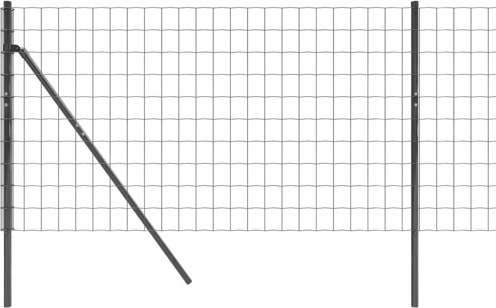 Drátěný plot antracitový 0,8 x 25 m pozinkovaná ocel 154216