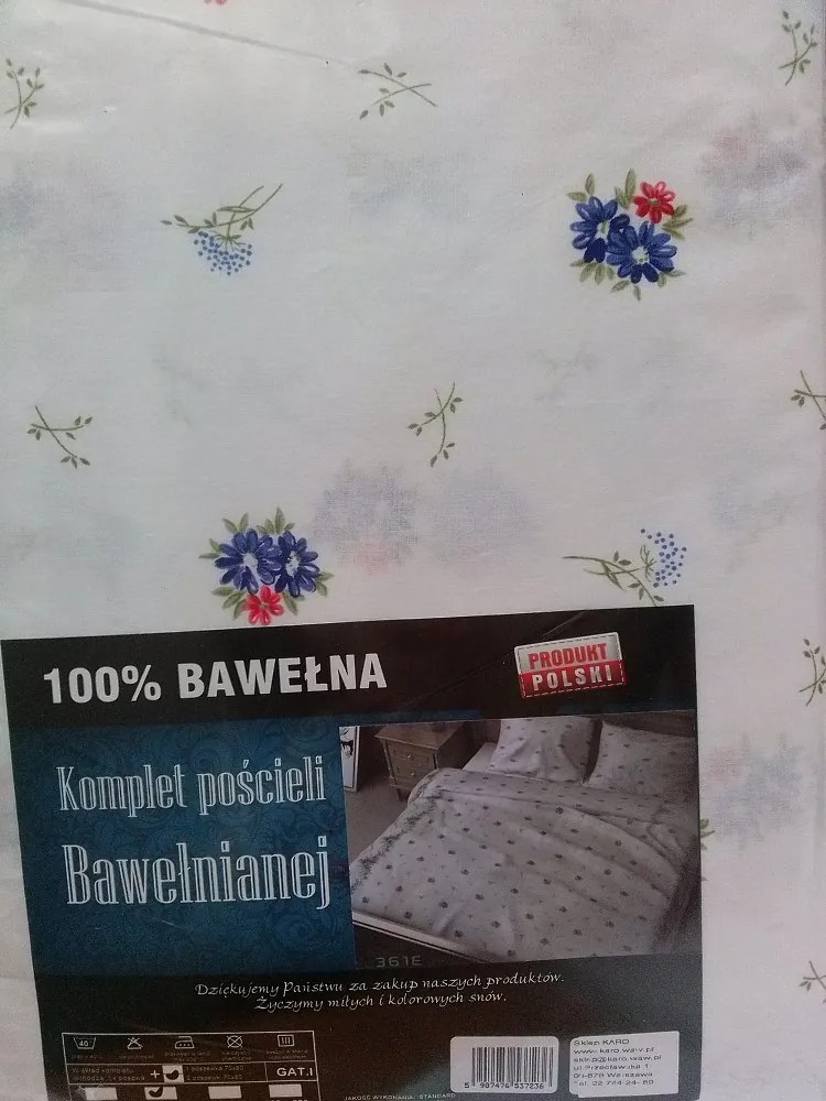 KARO Bavlněné povlečení 160x200 361E Bordiura Modrá novinka