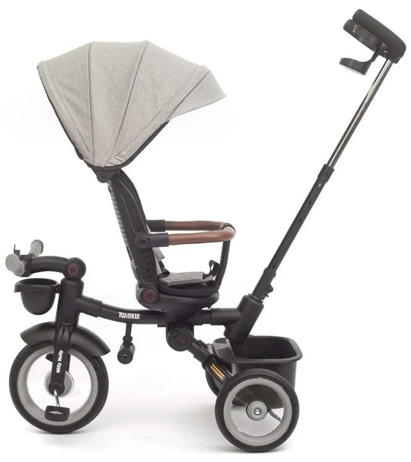 Luxusní dětská tříkolka s osvětlením Milly Mally Twinkle grey