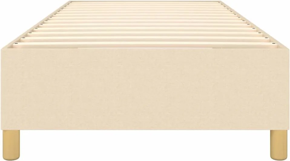 Rám postele s boxspringem krémově 90x190 cm textil 3120926