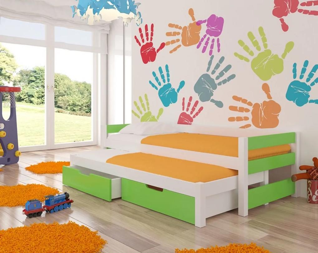 Dětská postel s matracemi FRAGA Další barva: Zelená