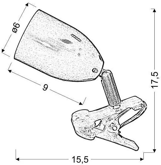 Stolní lampička CLIP LED Candellux Červená