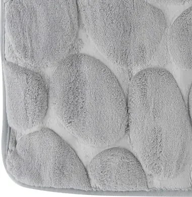 MSV PEBBLES koupelnová předložka 40 x 60 cm šedá / Polyester, PU pěna