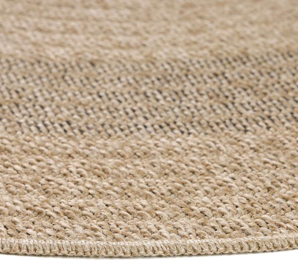 Ayyildiz, Kusový koberec Comilla 886 Black kruh, 200x200 (průměr) kruh, hnědá, chodba / předsíň