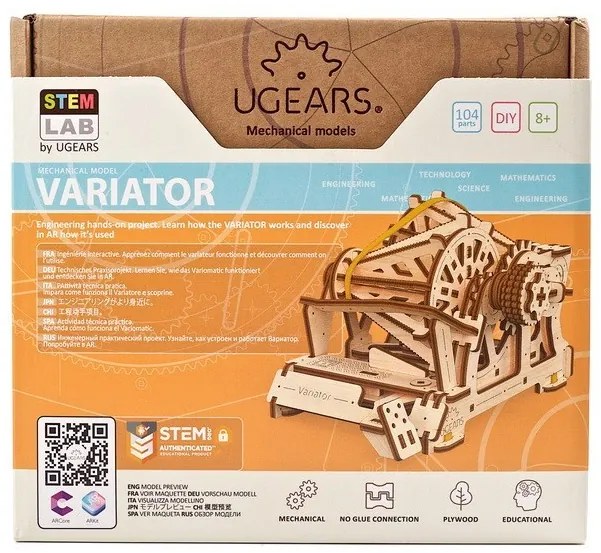 Ugears 3D dřevěné mechanické puzzle STEM výukový variátor