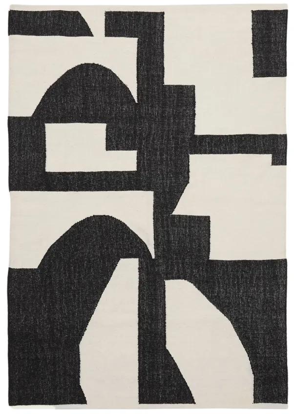 OnaDnes -20% Černobílý koberec Kave Home Sotty 160 x 230 cm