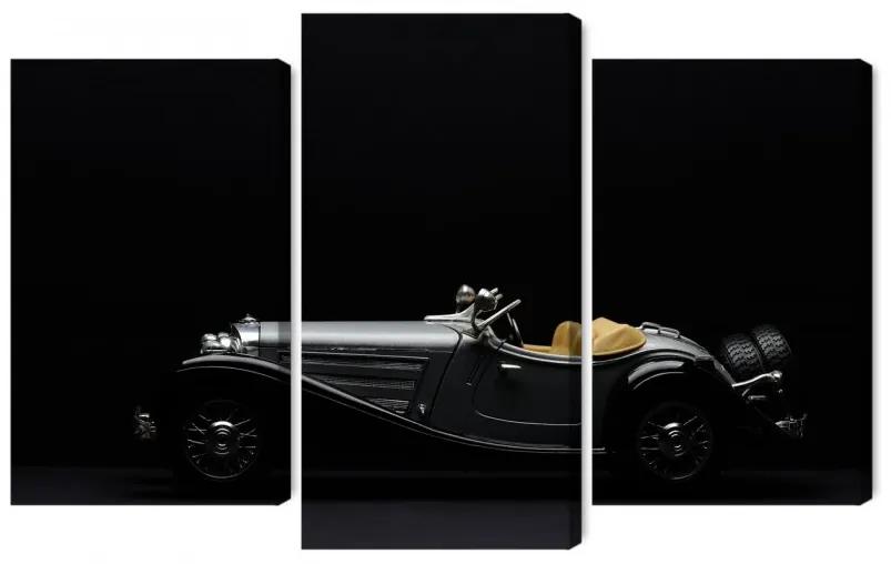 Vícedílný obraz Historické Auto Na Tmavých Tričkách Nedostatek Nedostatek Přírodní plátno 60x40
