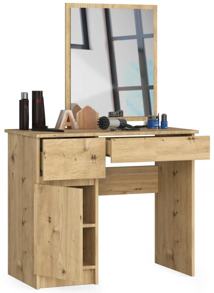 Kosmetický stolek se zrcadlem P-2/SL dub artisan levý