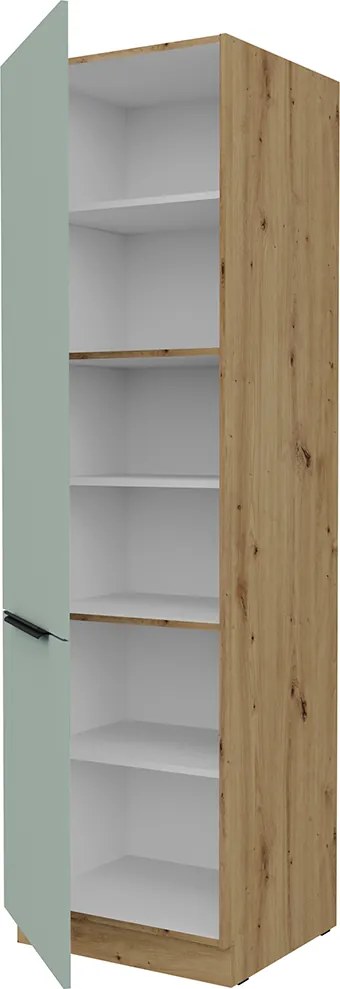 ARIA st | vysoká skříňka 60 DK-210 2F potravinová s policemi | 60 cm | ANTI FINGERPRINT povrch | artisan/aquamarine