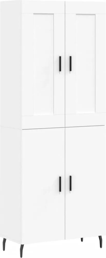Skříň highboard bílá 69,5 x 34 x 180 cm kompozitní dřevo 3199569
