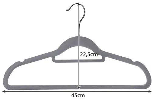 Ruhhy 22535 Ramínka se sametovým potahem 20 ks, šedá