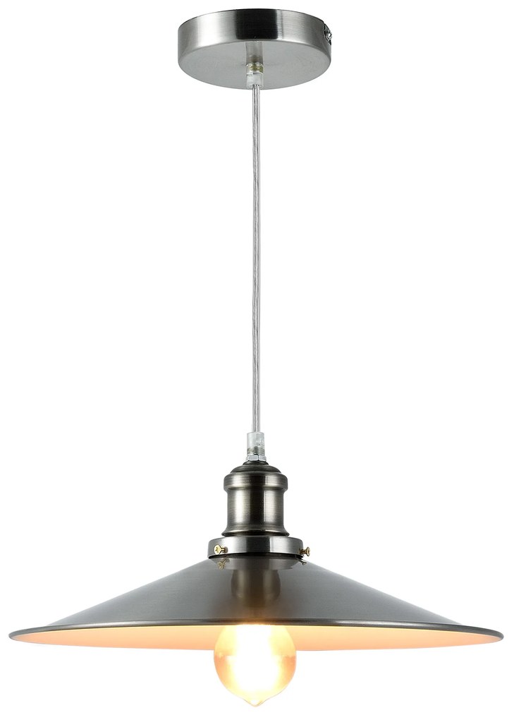 [lux.pro]® Dekoratívní designové závěsné svítidlo / stropní svítidlo - stříbrno-bílé (1 x E27) HT168167