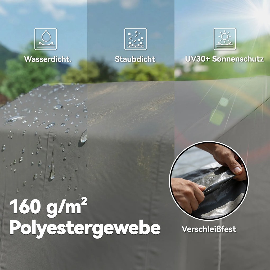 Outsunny garážový přístřešek 2,3 × 1,9 m — voděodolný skladovací stan s navíjecími zipovými dveřmi a větráním, pozinkovaný ocelový rám, odolný proti …