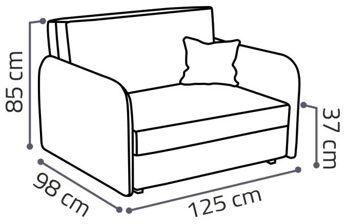 FN Rozkládací křeslo Vivian Loft II Run Again šedá