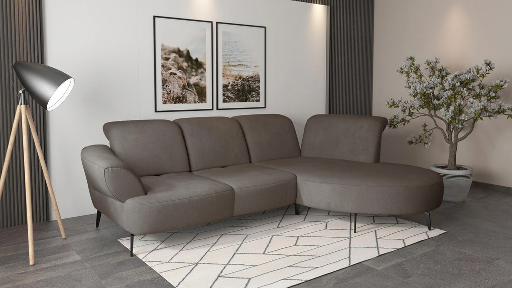 XXXLutz ROHOVÁ SEDAČKA, textil, jílová barva Sit & More - Sedací soupravy - 000144013243