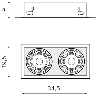 Azzardo AZ2875 - Podhledové svítidlo NOVA 2xGU10-ES111/50W/230V