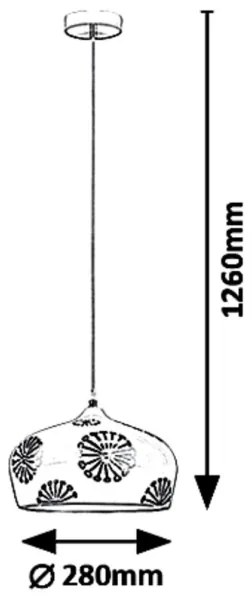 Rabalux 6049 - Lustr na lanku GINGER 1xE27/60W/230V