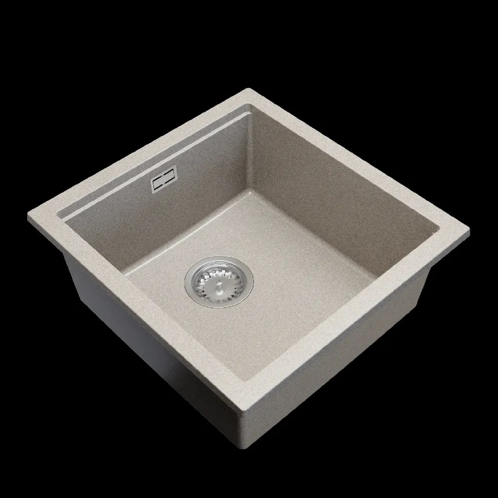 Gamma Decor 4850, 1-komorový granitový dřez 480x500x215 mm, béžová, GMA-ZLE000169