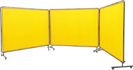 Svářečská zástěna s rámem, 1,83 × 2,44 m 3 panelové zástěny pro svařování