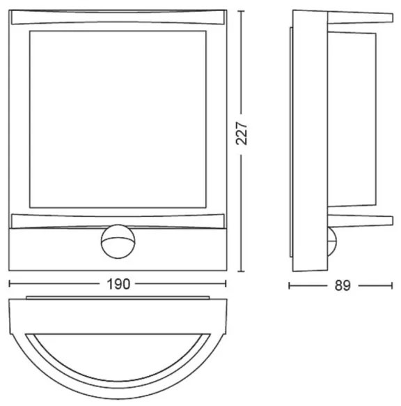 Philips - LED Venkovní nástěnné svítidlo se senzorem SAMONDRA LED/3,8W/230V IP44