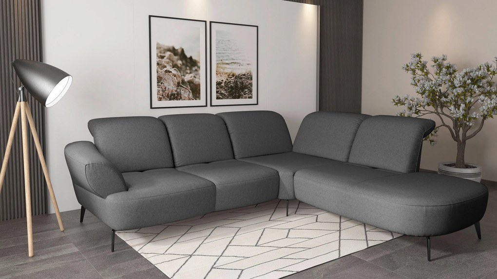 XXXLutz ROHOVÁ SEDAČKA, textil, tmavě šedá Sit & More - Sedací soupravy - 000144013291