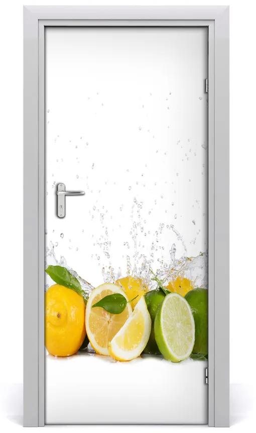 Fototapeta na dveře do domu samolepící citrusy 75x205 cm