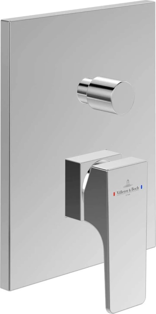 Villeroy & Boch Architectura Square - Baterie pod omítku pro 2 spotřebiče, chrom TVS12500300061