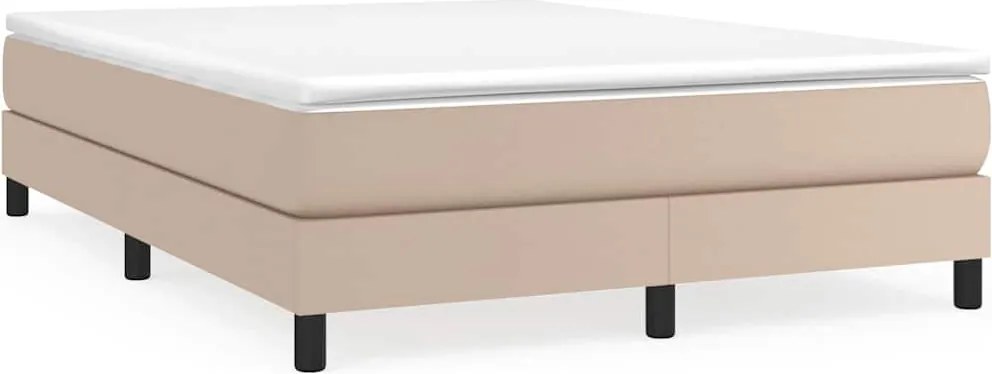 Box spring postel s matrací cappuccino 140x190 cm umělá kůže 3144260