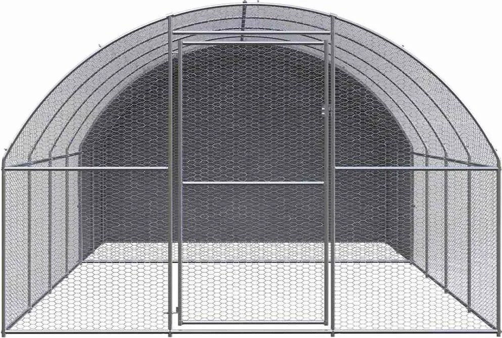 Venkovní klec pro kuřata 3 x 4 x 2 m pozinkovaná ocel 3095473